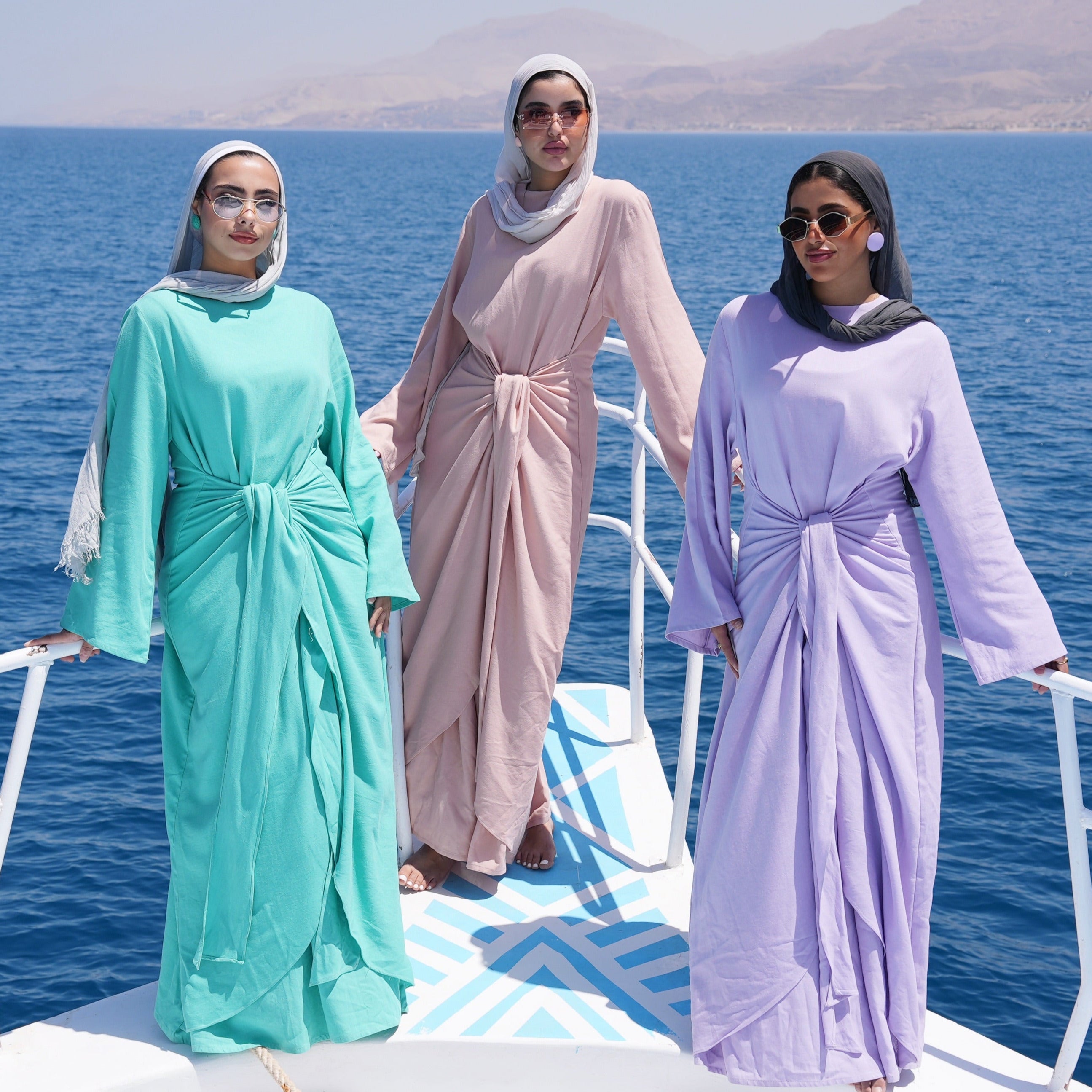 Azure knot Pure linen dress – Safa ghaly